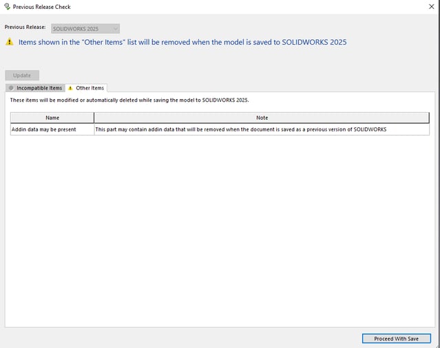 How to Back-Save to Previous Version-years in SOLIDWORKS Design