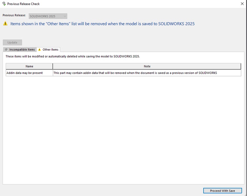 How to Back-Save to Previous Version-years in SOLIDWORKS Design