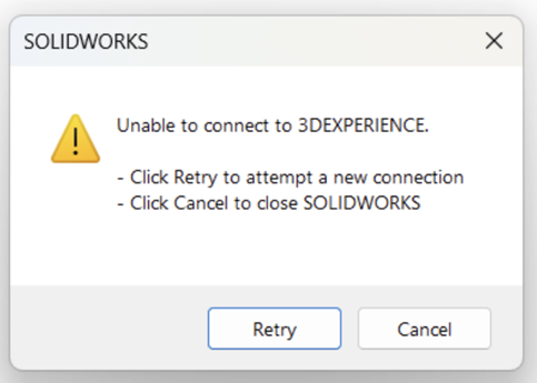 Troubleshooting Connection Issues with SOLIDWORKS Connected (3DEXPERIENCE SOLIDWORKS)